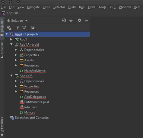 Problems With Rider And Xamarinforms Creating A Solution Cross Platform Using Host Linux System