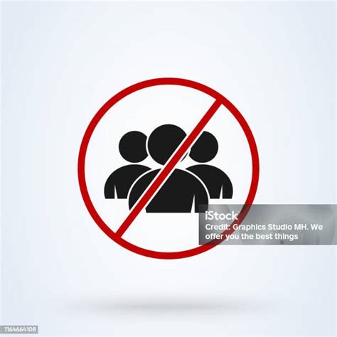 사용자 및 그룹을 차단합니다 간단한 벡터 현대 아이콘 디자인 그림입니다 Prohibition에 대한 스톡 벡터 아트 및 기타