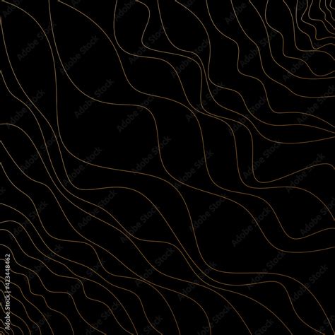 Abstract Of Diagonal Spline Pattern Design Wavy Gold On Black