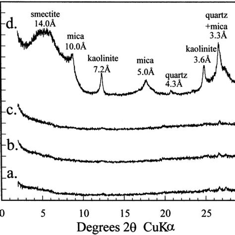 X Ray Diffraction Powder Mount Patterns Of Silt Fractions Of Download