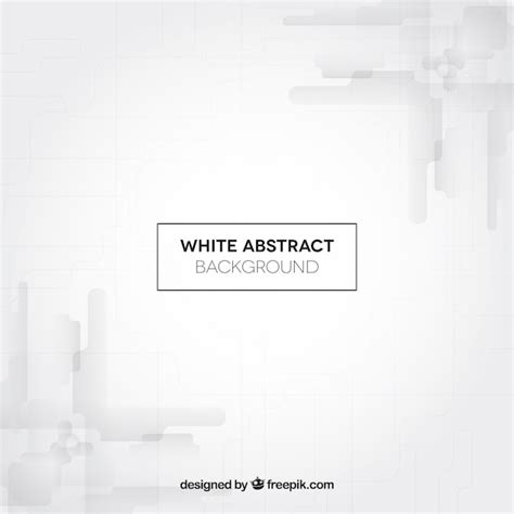 추상 스타일의 흰색 배경 무료 벡터