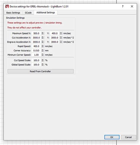 Settings Atomstack A5 Pro Doesnt Work Lightburn Software Questions Lightburn Software Forum