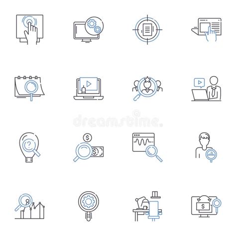 Ferret Out Line Icons Collection Search Discover Uncover Investigate Trace Expose Find