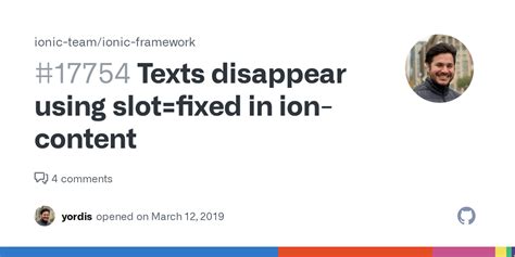 texts disappear using slot fixed in ion content · issue 17754 · ionic