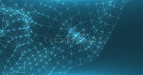 Movable Plexuses Of Blue Dots Connected By Lines On A Blue Background Stock Video Video Of