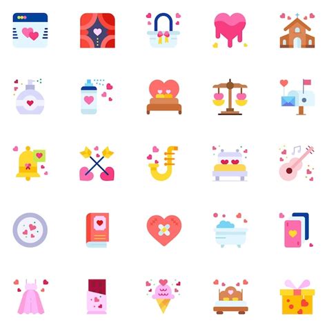 Premium Vector A Set Pack Of Love Icons Set The Collection Includes