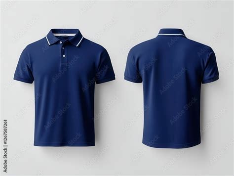 Navy Blue Polo Shirt Mockup Navy Blue Polo Shirt Displayed From Front