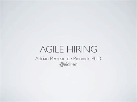 Agile Hiring Ppt