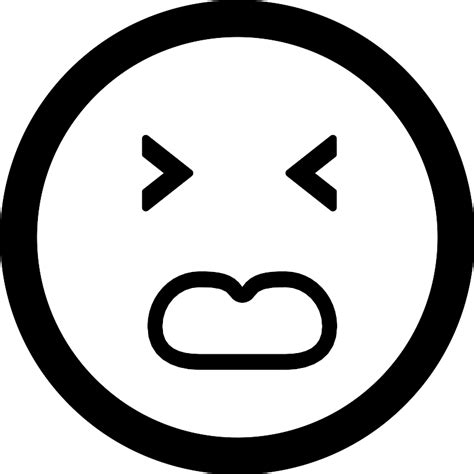 Disgusted Emoticon Square Face Vector SVG Icon SVG Repo