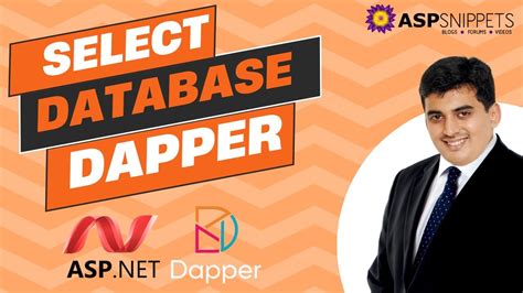 Using Select Query With Dapper In Aspnet Youtube