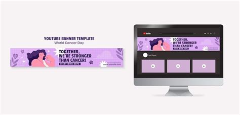 Banner De Youtube Para Concienciar Sobre El Día Mundial Del Cáncer