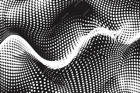 Abstract Dotted Wave Pattern Premium Ai Generated Image