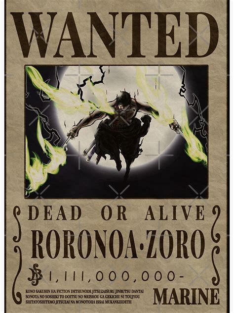 Roronoa Zoro Bounty One Piece King Of Hell Art Board Print For Sale