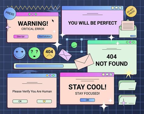 Y2k Pc Screens Windows Retro Technology Dialog Messages Warnings