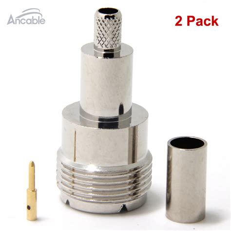 So239 Uhf Pl 259 Crimp Female Connector For Rf Coax Cable Rg58 Rg142