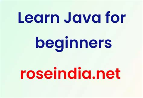 Learn Java For Beginners