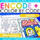 Winter Phonics Encode and Color by Code Worksheets Science of Reading K-2