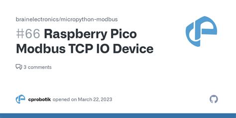 Raspberry Pico Modbus TCP IO Device Issue 66 Brainelectronics