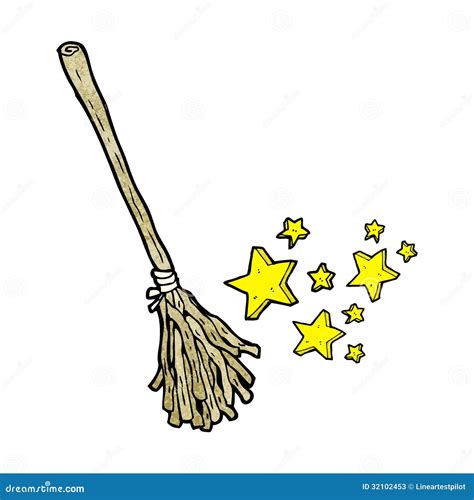 Magic Broom Cartoon Stock Vector Image Of Cheerful Cartoon 32102453
