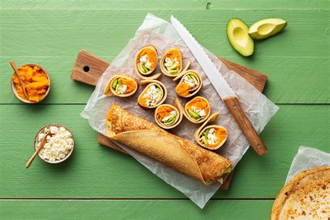Pannenkoek Met Feta Avocado En Zoete Aardappel Recept