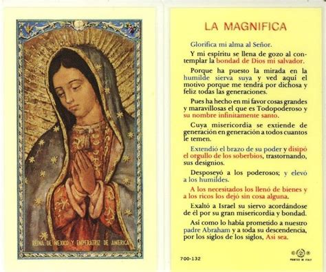 La Magnifica God Prayer Catholic Prayers Prayers