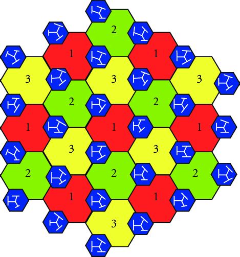 Cellular Layout Including The Frequency Reuse Of 13 Coloursnumbers