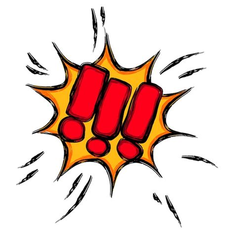 Premium Vector Exclamation Mark Comic Speech Bubble