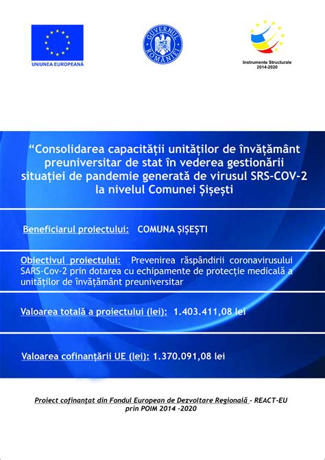 PROIECT Consolidarea capacitatii unitatilor de învatamânt