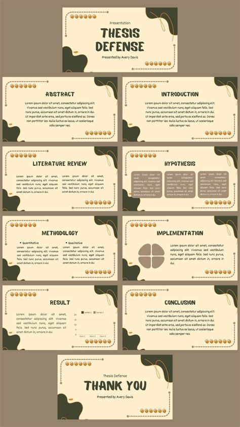 Fern Green And Warm Ivory Memphis Abstract Thesis Defense Presentation