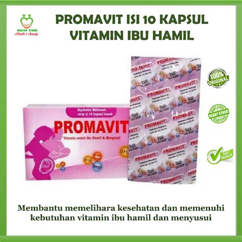Jual PROMAVIT KAPSUL Vitamin Ibu Hamil Per Strip Suplemen Ibu Menyusui