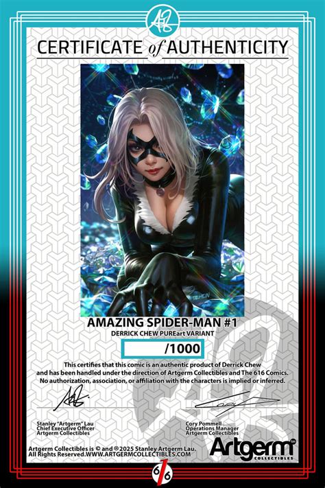 Amazing Spider Man 1 Derrick Chew 616 Comics Virgin Variant Ltd 1000 The 616 Comics