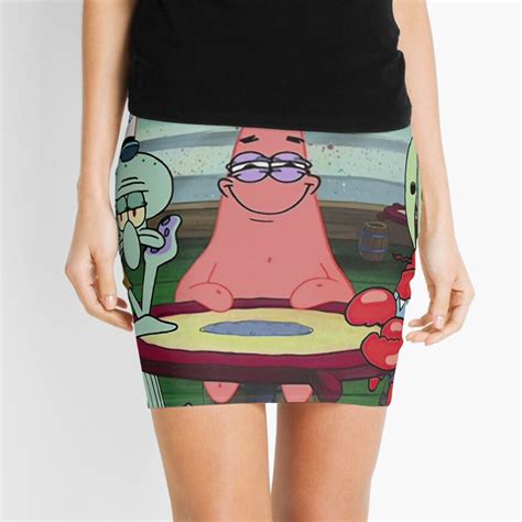 Hd Squidward Patrick Mr Krabs Meme Spongebob Meme Mini Skirt By