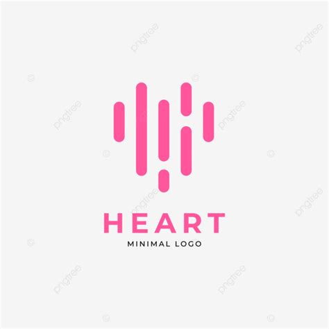 최소한의 핑크 하트 로고 디자인 벡터 핑크 하트 사랑의 상징 분홍색 Png 일러스트 및 벡터 에 대한 무료 다운로드