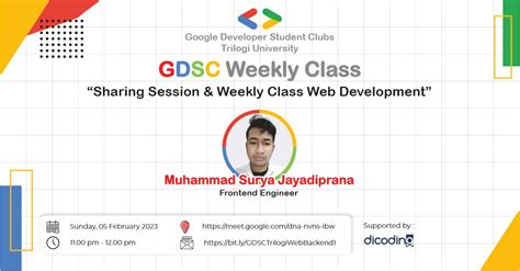 sharing session and weekly class web development dicoding indonesia