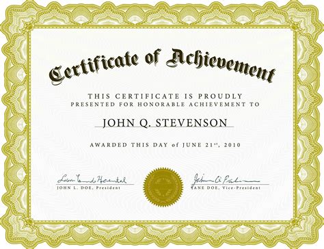 Free Printable Blank Certificate Templates