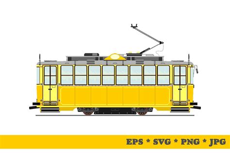 Cartoon Classic Tram Graphic By Norsob Creative Fabrica
