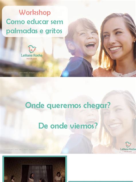 Workshop Como Educar Sem Palmadas E Gritos Pdf Liberdade Emoções