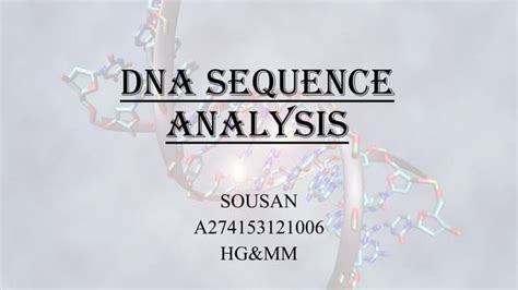 Dna Sequence Analysis Pdf
