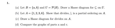 Solved 1 A Let B Ab And U Pb Draw A Hasse
