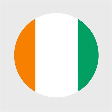 Flag Of Côte Divoire In Circular Design 72166788 Vector Art At Vecteezy