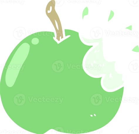 Flat Color Style Cartoon Bitten Apple 45221895 Png