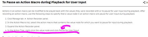 solved action recorder not accepting pause for input autodesk