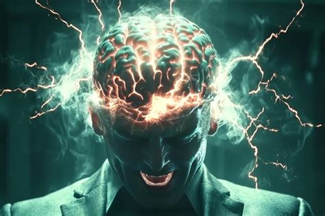 Woman With Glowing Neural Networks Representing The Integration Of