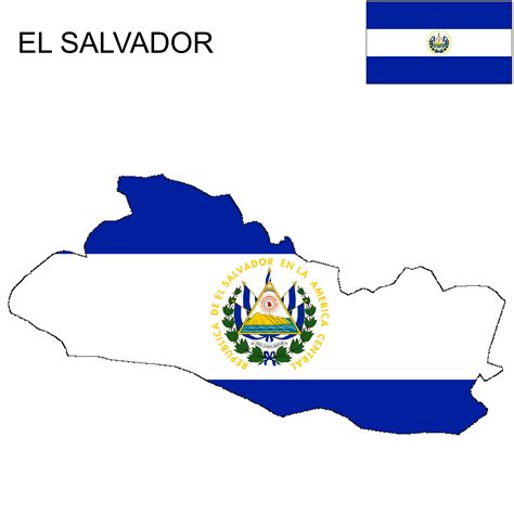 El Salvador Flag Map El Salvador Flag El Salvador Flag