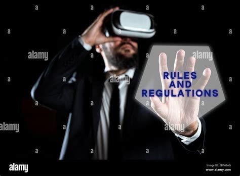 inspiration showing sign rules and regulations internet concept