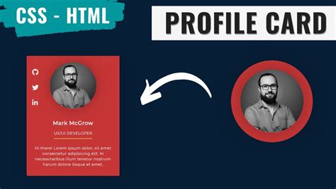 Html Css Animated Profile Card Youtube
