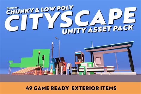 3d Game Objects Low Poly City Objects Pack 3d 외부소품 Unity Asset Store