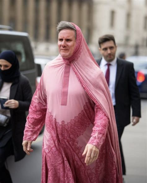 Rosa Hijab Bild Von Sir Keir Starmer Ist Nicht Echt