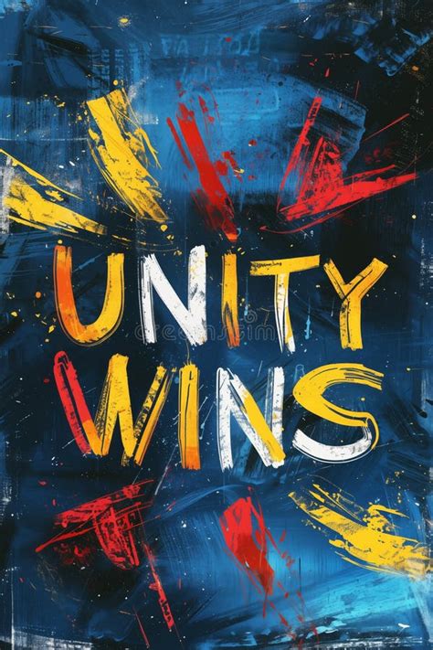 Unity Wins On Abstract Colorful Brushstroke Background Motivational