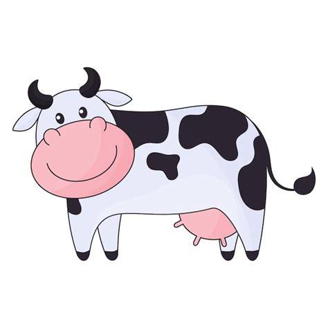 Premium Vector Cute Cartoon Cow